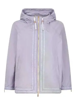 MOORER Zip-up Hooded Jacket - Purple