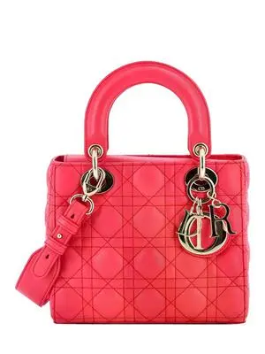 Dior Abcdior Lady Bag Cannage Quilt Lambskin Crossbody Bag - Pink