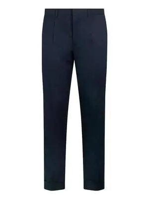 MOORER Montale Pleated Trousers - Blue