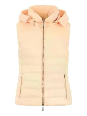 MOORER Quilted Hooded Vest - Neutrals