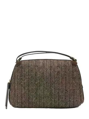 GIANNI CHIARINI Alifa Woven Handle Tote Bag - Brown