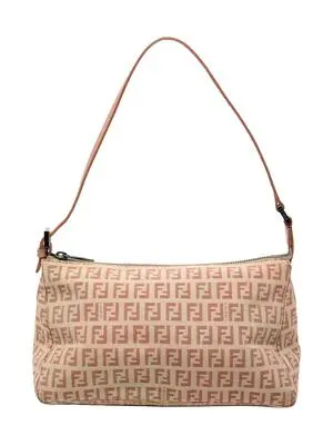 Fendi 2000-2010 Zucchino Canvas Pochette - Brown