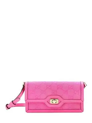 Gucci Luce Gg Canvas Mini Shoulder Bag - Pink