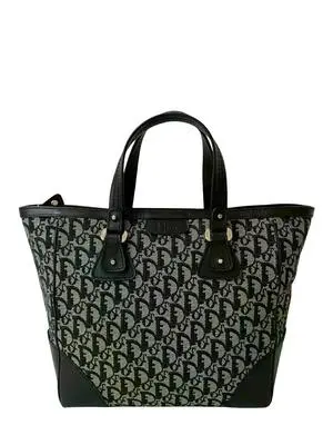 Dior Diorissimo Trotter Canvas Zip Tote Bag - Black