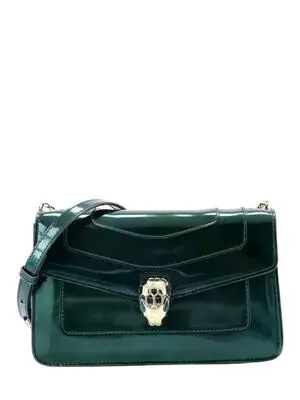 BVLGARI Serpenti Forever Metallic Leather Small Shoulder Bag