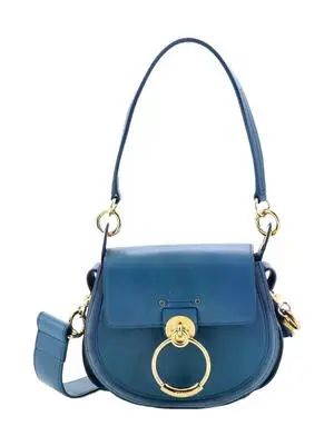 Chloé Tess Small Leather Shoulder Bag - Blue