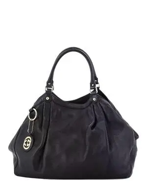 Gucci Sukey Sima Leather Large Tote Bag - Black