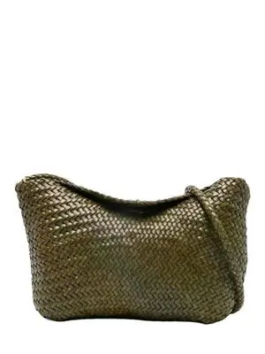 Dragon Diffusion Woven Leather Crossbody Bag - Green