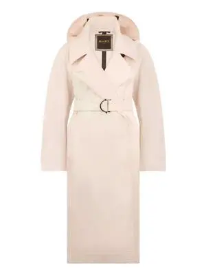 MOORER Belted Trench Coat - Neutrals