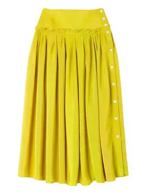 LANVIN Pleated Midi Skirt - Yellow