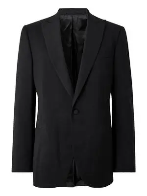 Mr P. Wool Tuxedo Jacket - Black