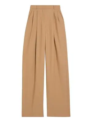 Sportmax Kiens Wide-leg Wool-blend Twill Pants - Sand