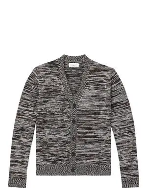 Mr P. Striped Wool Cardigan - Chocolate