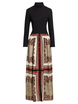Rosie Assoulin Paisley-print Maxi Dress - Black