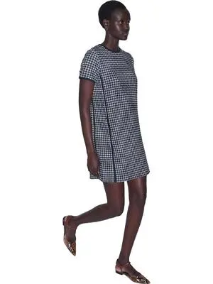 ME+EM Textured Mini Dress - Navy Multi