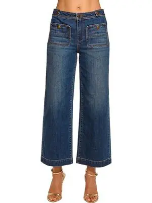 Ramy Brook Gemma High-rise Wide-leg Ankle Jeans - Medium Wash
