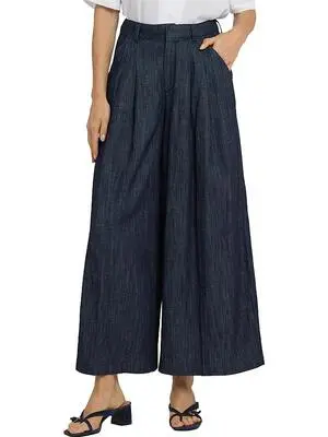 NYDJ Giselle Wide Leg Ankle Trousers - Dark Indigo