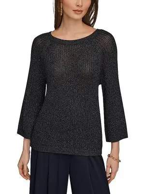 Donna Karan New York Metallic Crewneck Sweater - Nightfall