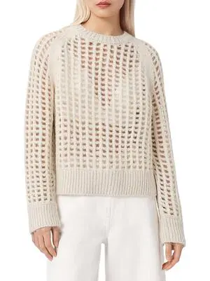ALLSAINTS Suniva Open Stitch Sweater - Chalk White