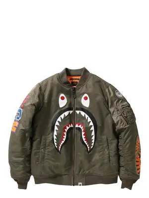 A BATHING APE Shark Ma1 Ma1 - Olive