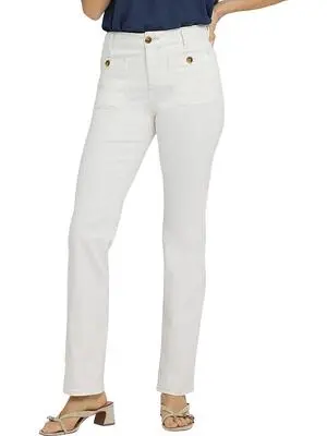 NYDJ Marilyn High-rise Straight Jeans - Vintage White