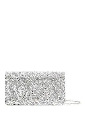Valentino Garavani Vlogo Embellished Mini Shoulder Bag - Crystal