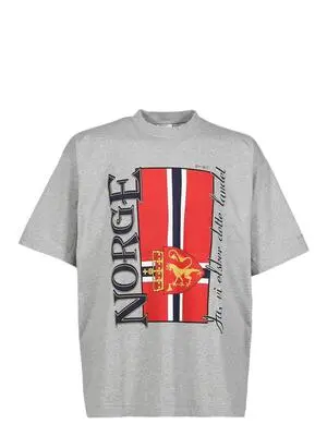 Vetements Norway Tourist Tee Grey Melange - Gray