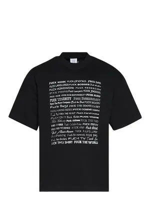 Vetements Fuck Everything Tee Washed-out - Black