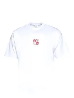 Vetements Double Biker Cross Logo Tee - White