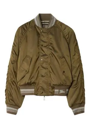 Burberry Reversible Oversized Nylon Bomber Jacket - Tent Green