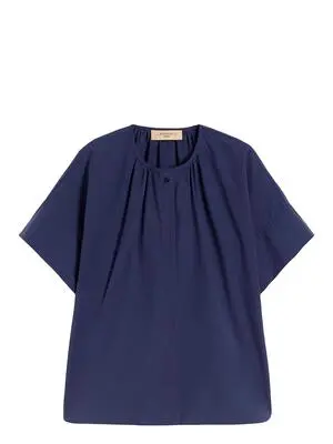 Max Mara Cotton Poplin Blouse - Blue