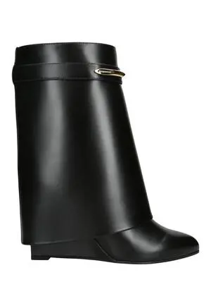 Givenchy Leather Shark Ankle Boots 95 - Black