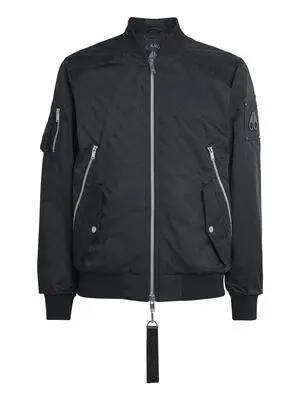 Moose Knuckles Monogram Courville Bomber Jacket - Black