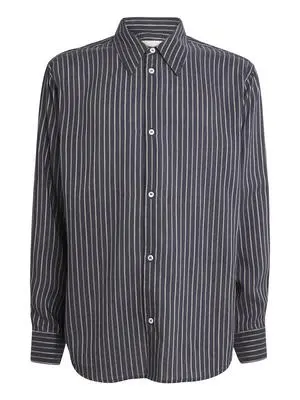 Studio Nicholson Cotton Stripe Oversized Shirt - Blue