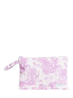 MARIE RAXEVSKY Large Waterproof Jungle Print Pouch - Purple