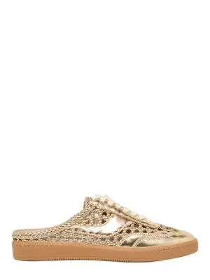 DOLCEVITA Notice Slide Woven Sneakers - Gold Woven Stella