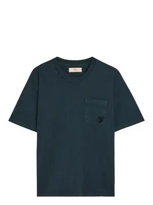 CHERRY LOS ANGELES Western Athletic Logo-embroidered Cotton T-shirt - Black