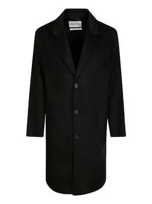AMARANTO Single-breasted Overcoat - Black
