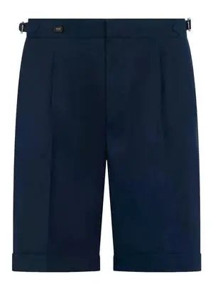MOORER Buckle Detail Shorts - Blue