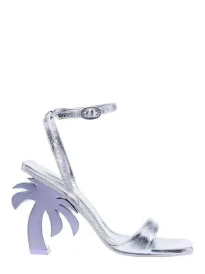 Palm Angels Palm Tree Heel Sandals - Purple