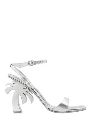 Palm Angels Palm Tree Heel Sandals - Silver
