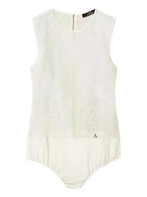 TWINSET Lace Detailed Top - White