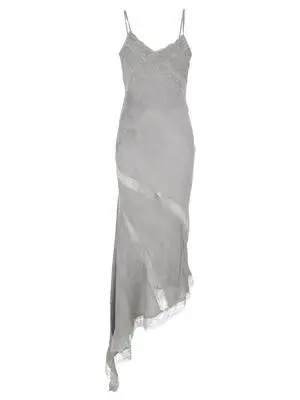 Andamane Rosetta Lace Asymmetric Dress - Grey