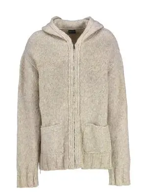 Kenzo Knitted Zip-up Hoodie - Neutrals