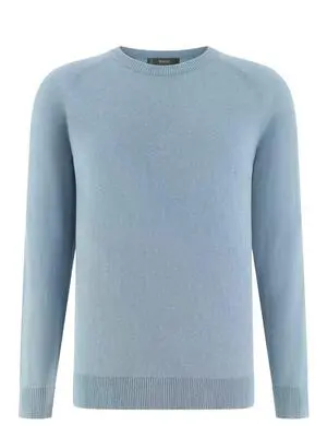 Boggi Milano Crew-neck Raglan Sweater - Blue