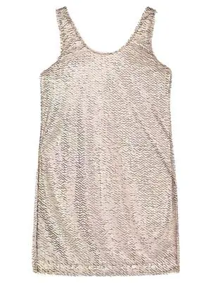 Armani Exchange Embellished Mini Dress - Neutrals