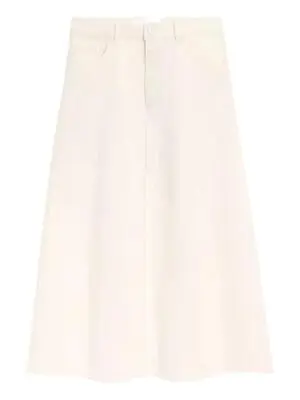 Ami Low-rise Long Skirt - Neutrals