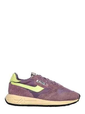 AUTRY Mesh And Leather Panelled Trainers - Purple