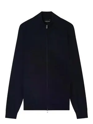 Emporio Armani Zip-fastening Long-sleeve Cardigan - Blue