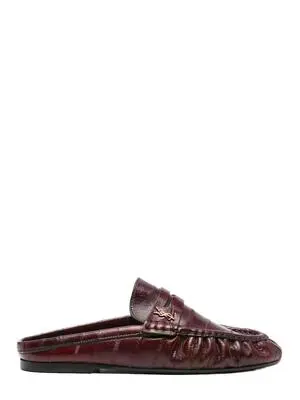 Saint Laurent Le Loafer Round-toe Mules - Red